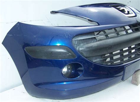PEUGEOT 207 ZDERZAK PRZÓD PRZEDNI NIEBIESKI KPL Shrot pl