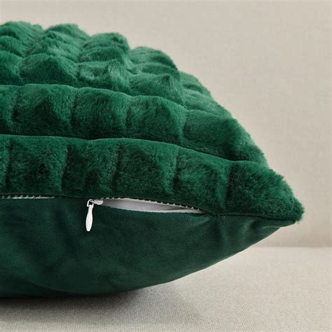 Juego De 2 Fundas De Almohada Decorativas De Color Verde Esmeralda De
