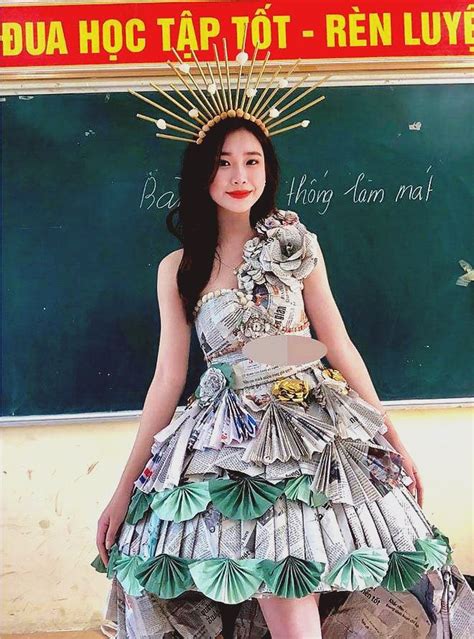 Nữ Sinh Nghệ An Tái Chế Váy Đẹp Gợi Ý Hoa Hậu di 2023 Model baju