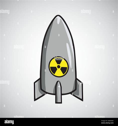 Ilustración del vector de la bomba nuclear atómica Imagen Vector de