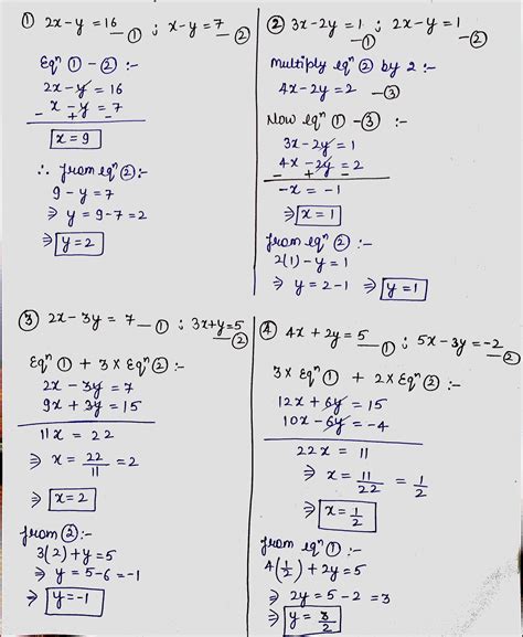 [solved] solve the solution of each system of linear equation using course hero