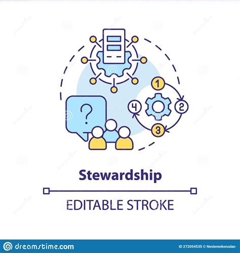 Stewardship Line Icons Collection Responsibility Accountability