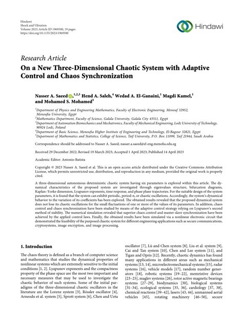 pdf on a new three dimensional chaotic system with adaptive control and chaos synchronization