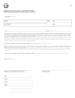 Fillable Online CONSENT FOR THE RELEASE OF INFORMATION FORM Fax Email
