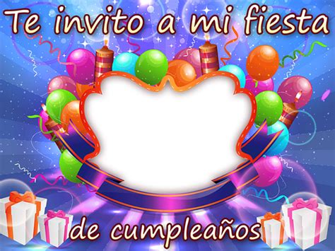 Tarjeta Invitacion Feliz Cumpleanos Fotomontajesgratis Info