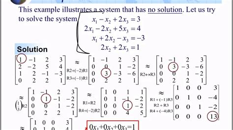 linear algebra ch1 example5 homogeneous system of equations end of the chapter youtube