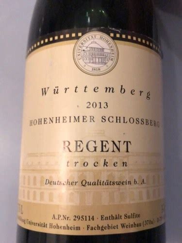 Universität Hohenheim Hohenheimer Schlossberg Regent Trocken Vivino US