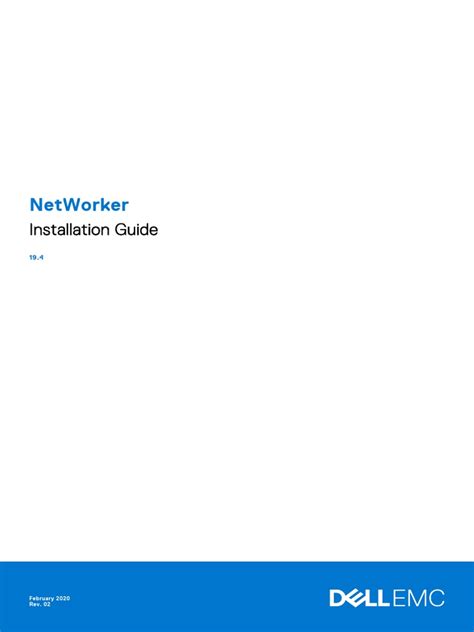 networker 19 4 installation guide pdf server computing installation computer programs