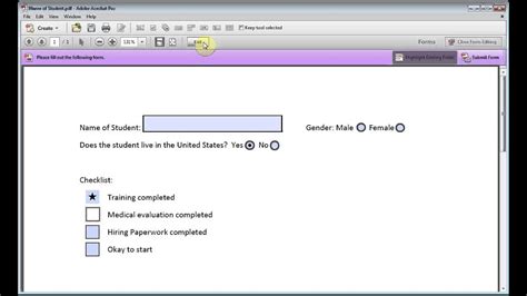 Adobe Acrobat How To Format Check Box PDF Form YouTube