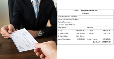 Contoh Slip Gaji Cara Buat Secara Online