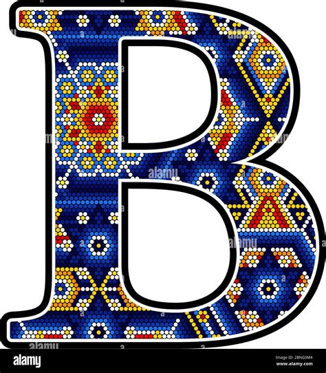 Letra inicial mayúscula B con puntos de color Diseño abstracto