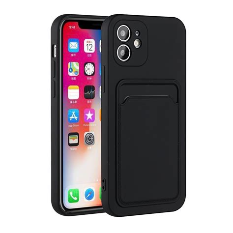 Hoesje Geschikt Voor IPhone 12 Siliconen Hoesje Zwart