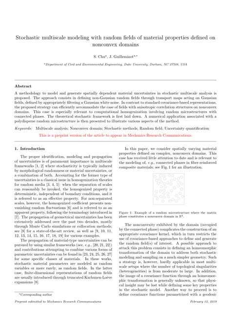 pdf stochastic multiscale modeling with random fields of material properties defined on