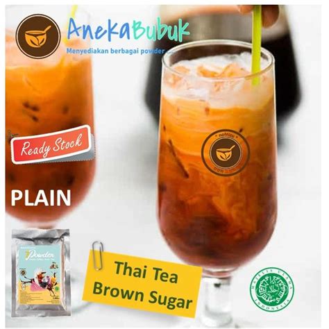 Jual BUBUK MINUMAN PLAIN THAI TEA BROWN SUGAR 1kg Serbuk Minuman Es