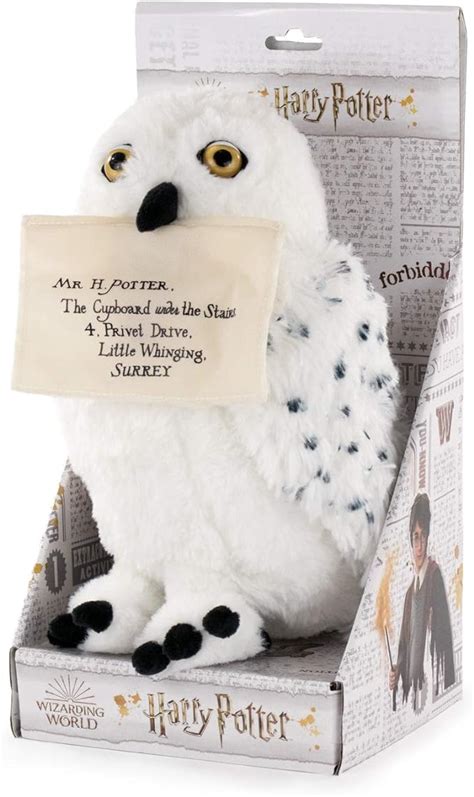 Harry Potter Peluche B Ho Blanco Hedwig Con Sobre Magn Tico Y Display