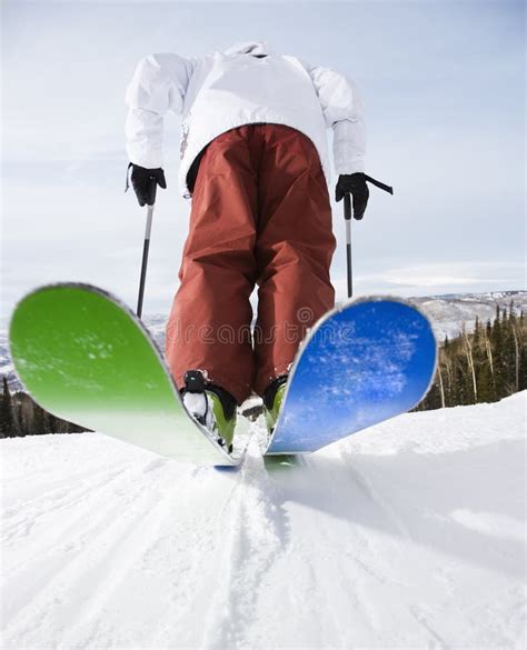 Man On Skis Stock Image Image Of Slope Colour V