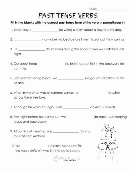 Tenses Worksheets For Grade