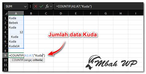 Cara Menggunakan Fungsi Countif Di Excel