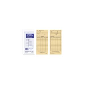 Cartao Ponto Mensal Palha C 100Un Mtb 55012