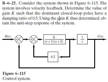 SOLVED Perform Solution By Hand B 6 25 Consider The System Shown In