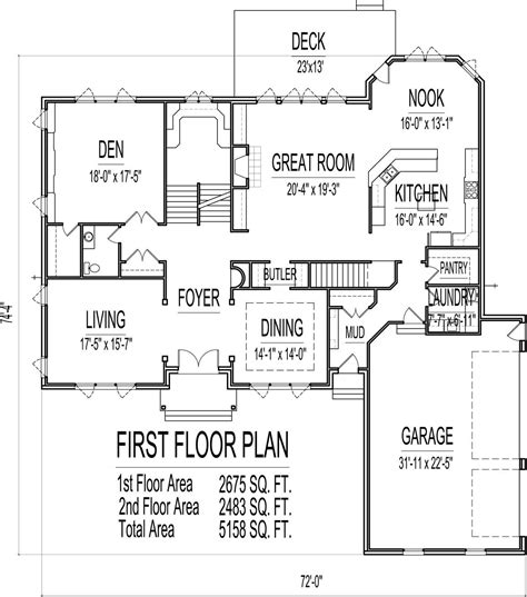5000 Sq Ft House Floor Plans Floorplans Click