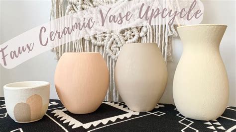 DIY Faux Ceramic Vases Easy Upcycle DIY Boho Home Decor Idea