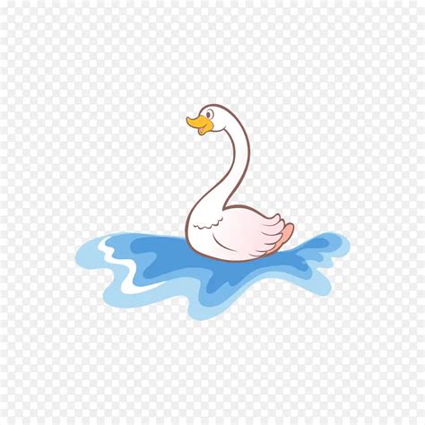 戏水的大白鹅卡通PNG图片素材下载 图片编号qnvpvzbr 免抠素材网