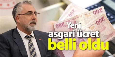 Yeni asgari ücret belli oldu