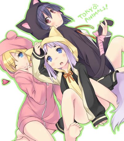 Tsuchimikado Natsume Kon And Dairenji Suzuka Tokyo Ravens Drawn By