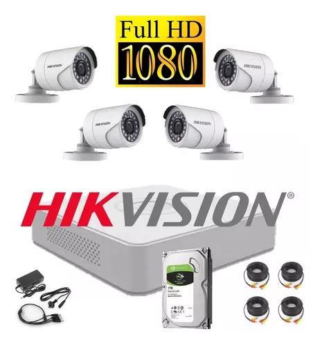 Kit Seguridad Hikvision Dvr Ch Camaras Mp Tb Full Hd Cuotas