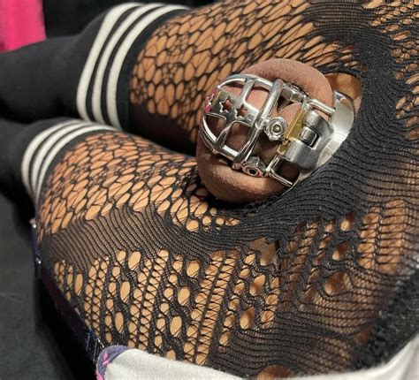 Sissy Wearing Short Chastity Cage With Scary Sharp Screws 16 Pics Xhamster