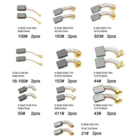 BROSSES EN CARBONE moteur électrique pour divers outils électriques 20
