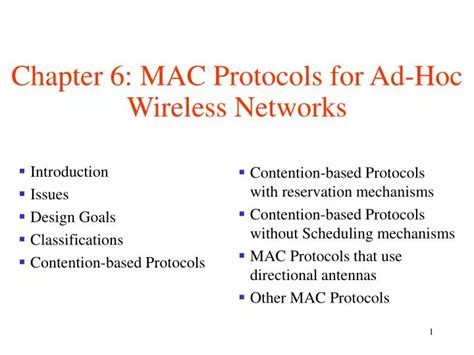 ppt chapter 6 mac protocols for ad hoc wireless networks powerpoint presentation id 4740949