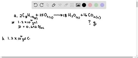 SOLVED A Write The Balanced Equation For The Combustion Of Isooctane