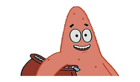 Patrick Shocked Face Transparent