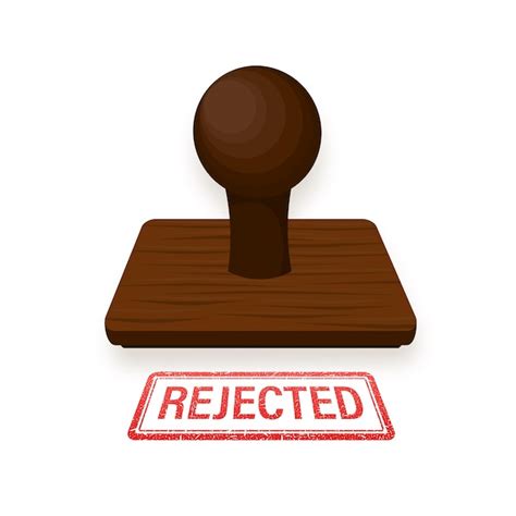 Premium Vector Flat Icon With Rejected Stamp Hand For Paper Design