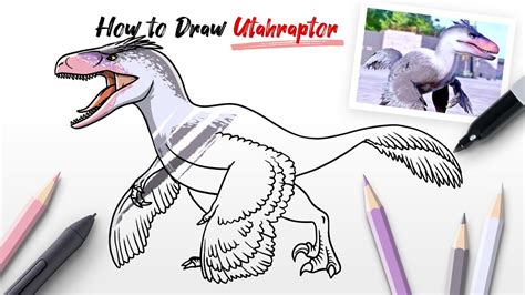 How To Draw Utahraptor Dinosaur From Jurassic World Evolution 2 Easy