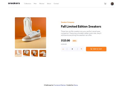 Frontend Mentor Ecommerce Product Page Built With Javascript JQUERY