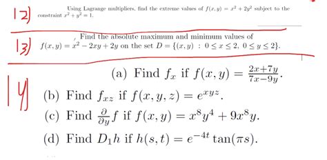 solved using lagrange multipliers find the extreme values