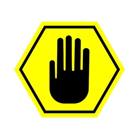 Señal de advertencia no tocar icono de alerta señal de atención de