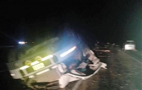 Tragedia en Huarmey Choque frontal de tráiler y camioneta deja como