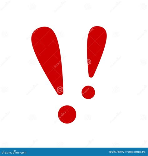 Exclamation Mark Red Vector Warn Sign Caution Or Attention Icon Stock