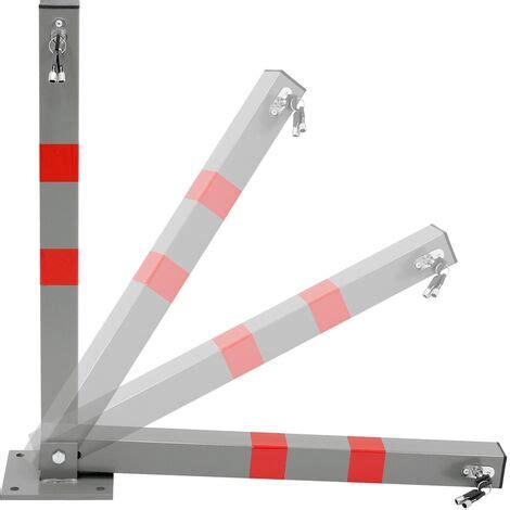 ECD Germany Klappbare Parkplatzsperre 2er Set 67 Cm Anthrazit Rot