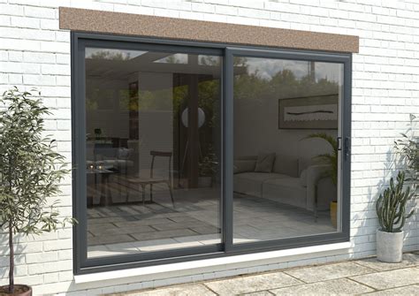 Climadoor Part Q Mm Upvc Anthracite Grey Sliding Doors Rh Sliding