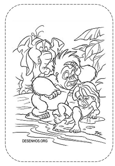 Tarzan Para Colorir E Imprimir Tarzan Colorir Desenhos Para Colorir