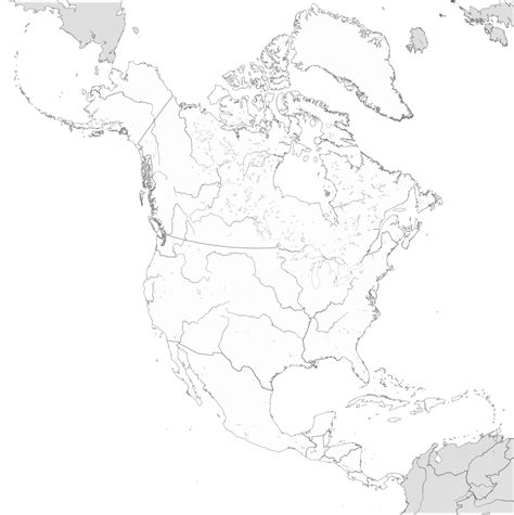 Mapa De Am Rica Del Norte Norteam Rica Pol Tico F Sico Mudo