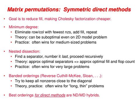 ppt cs 290h lecture 5 complete and incomplete factorization powerpoint presentation id 3737369