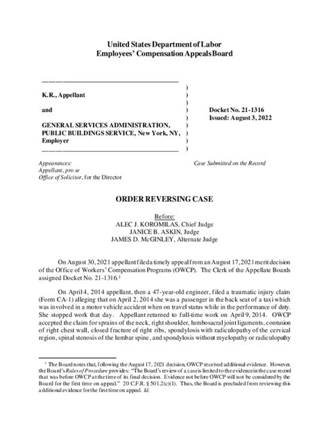 Fillable Online Owcp Bulletins Fax Email Print Pdffiller