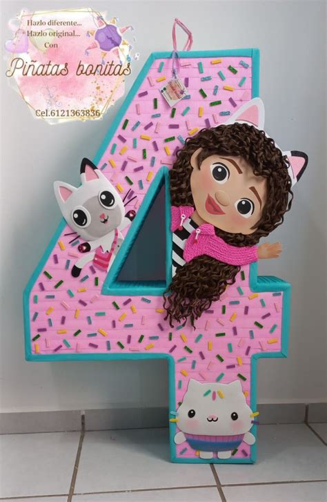 Piñata Gaby de la casa de las muñecas en 2024 Fiestas de cumpleaños