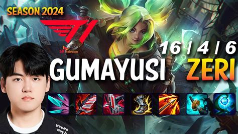 T1 Gumayusi ZERI 1v9 ZERI Vs JINX ADC Patch 14 3 KR Ranked Lolrec
